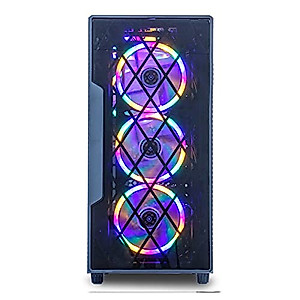 MXZ Gaming PC Desktop Computer, AMD Ryzen 5 4500, GTX1660S 6GB,16GB DDR4, NVME 500G SSD, 6RGB Fans, Win 11 Pro Ready, Gamer Desktop Computer(R5 4500| GTX1660S)