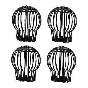 DOITOOL 4pcs Floor Drain Anti-Blocking Mesh Cover Rooftop Drain Cover Bathroom roof Filter Cap Gutter Strainer Floor Blocking Cover Gutter downspout Guard Bath Sink Detergent Plastic Round