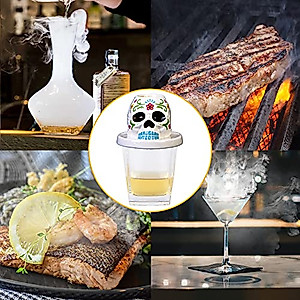 HGB Cocktail Smoker, Old Fashioned Chimney Drink Smoker Kit with Ceramic Cocktail Smoker & Wood Chips, Infuse Cocktails,Wine, Whiskey, & Bourbon - Smoking Glass Cloche Accessories