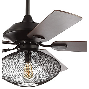 JONATHAN Y JYL9605A Clift 52" 1-Light Mid-Century LED Ceiling Fan with Remote, Transitional, Glam, Classic, Modern, Contemporary, Living Room, Family Room, Dining Room, Bedroom, Oil Rubbed Bronze