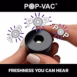 POP-VAC (50 Pack Refillable Storage Vacuum Seal Container Jar For Herb Floral Powder Spice Concentrates, 4ml Black Gloss