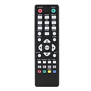 1080p HD Media Player, Mini MP4 Player Stereo Surrounding Sound with AV/HDMI/VGA/YPbPr Output with Remote Control Supports SD Cards and USB Drives Devices(US Plug)