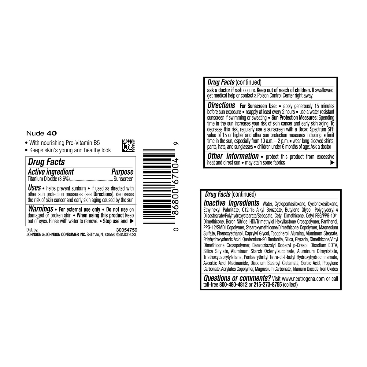 Neutrogena Healthy Skin Liquid Makeup Foundation, Broad Spectrum SPF 20 Sunscreen, Lightweight & Flawless Coverage Foundation with Antioxidant Vitamin E & Feverfew, 40 Nude, 1 fl. oz