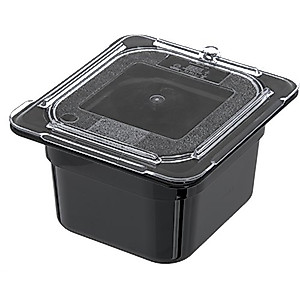 Carlisle FoodService Products 10316U07 StorPlus Sixth Size Polycarbonate Universal Flat Surface Food Pan Lid, Clear