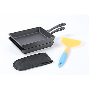 HAWOK Japanese Omelette Pan Cast Iron Rectangle Egg Pan tomagoyaki pan rolled eggs pre-seasoned
