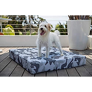 K9 Ballistics Tough Orthopedic Dog Bed X-Large Nearly Indestructible & Chew Proof, Washable Ortho Pillow for Chewing Puppy - for X-Large Dogs 54"x38", Blue