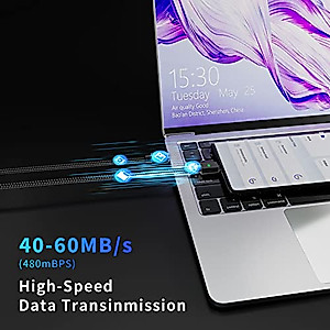 Magnetic Charging Cable 3A Fast Charging(3 Pack,3.3/6.6/6.6ft) 3 in 1 Magnetic Phone Charger Cable with LED Light, Nylon Braided Magnetic Cable, Data Transfer Cord for iProduct/USB-C/Micro-USB Device