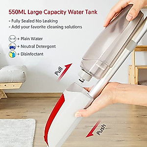Microfiber Spray Mop for Floor Cleaning with 3pcs Washable Pads Wood Floor Mop with 550ML Bottle Home or Commercial Use Dry Wet Flat Mop for Kitchen Hardwood Laminate Ceramic Tile