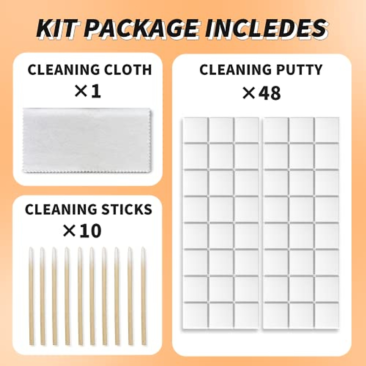 MOLOPPO Cleaning Putty for Apple Airpods, Phone Cleaning Kit, Remove Ear Wax&Dirt&Gunk from Device’s Small Crevices, AirPod Cleaner Kit for Airpods Charging Case/Headphones/Phone/Electronics