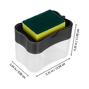 Beatifufu 1 Set soap Dispenser Sink Sponge Holders soap Pump Sponge Travel soap foamer Empty Pump Bottle Travel soap case Sink Tray Kitchen Countertop Organizer Plastic Sink Rack Automatic