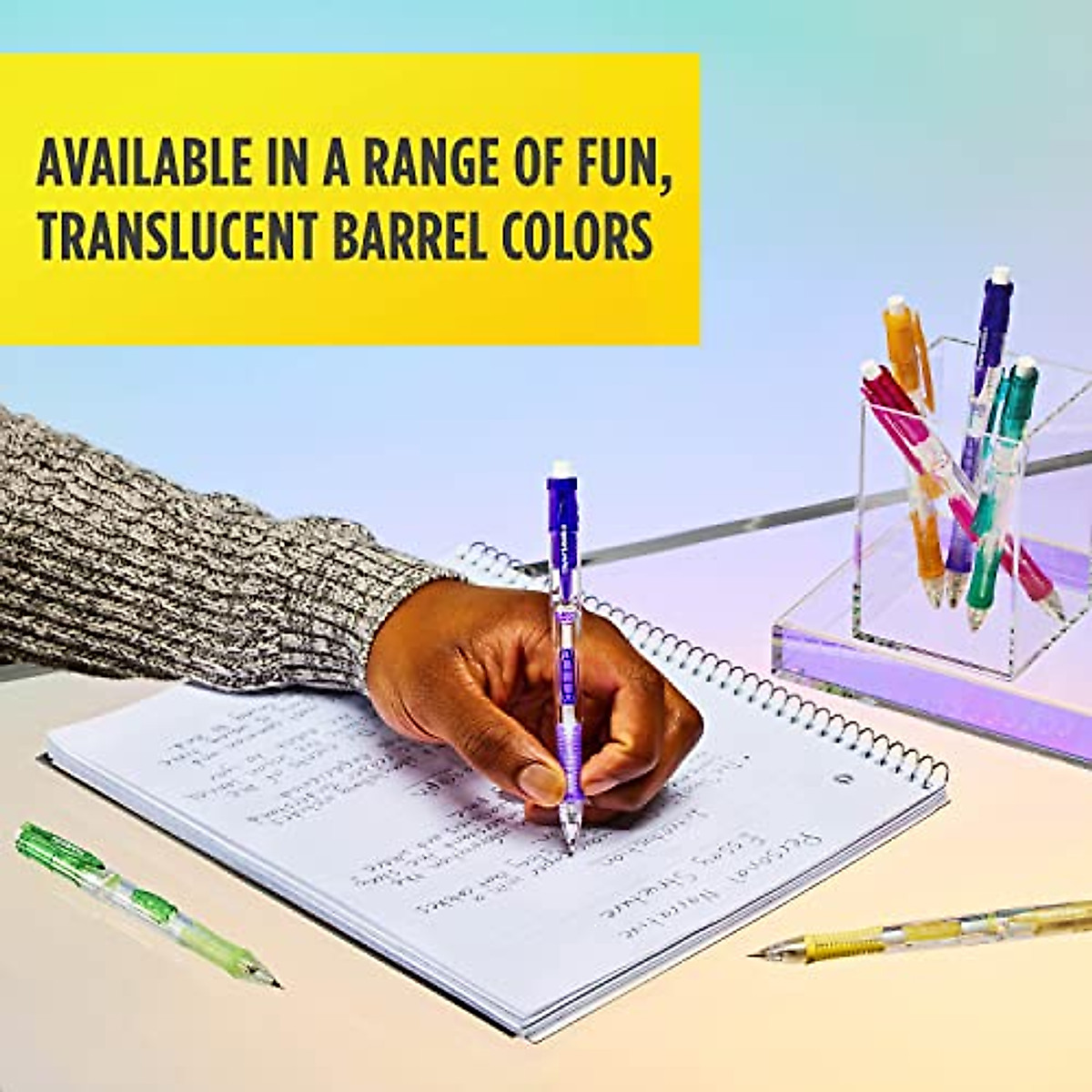 Paper Mate Clearpoint Mechanical Pencils, HB #2 Lead (0.7mm), Assorted Barrel Colors, 6 Count