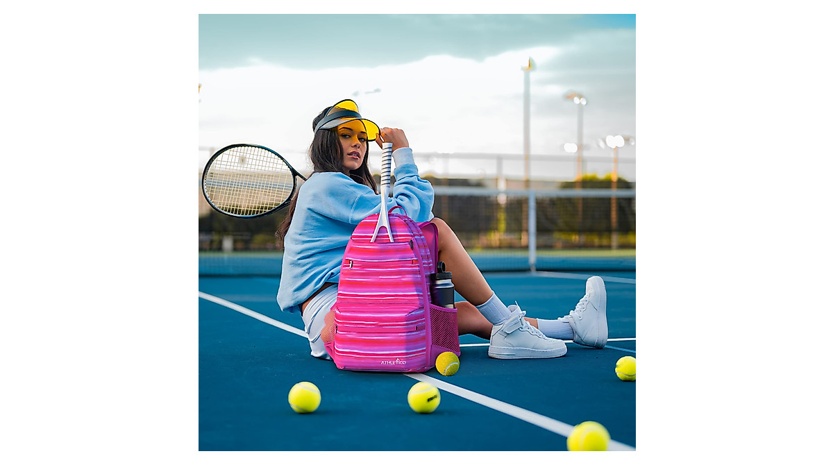 Athletico City Tennis Backpack - Pink Tennis Bag for Men & Women
