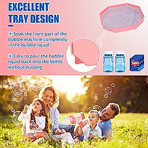 Bazooka Bubble Blaster Gun with 2 Batteries,Rocket Bubble Machine Blower,Birthday Gift for Girls Kids,Bubble Maker Toys for Party Wedding(Pink)