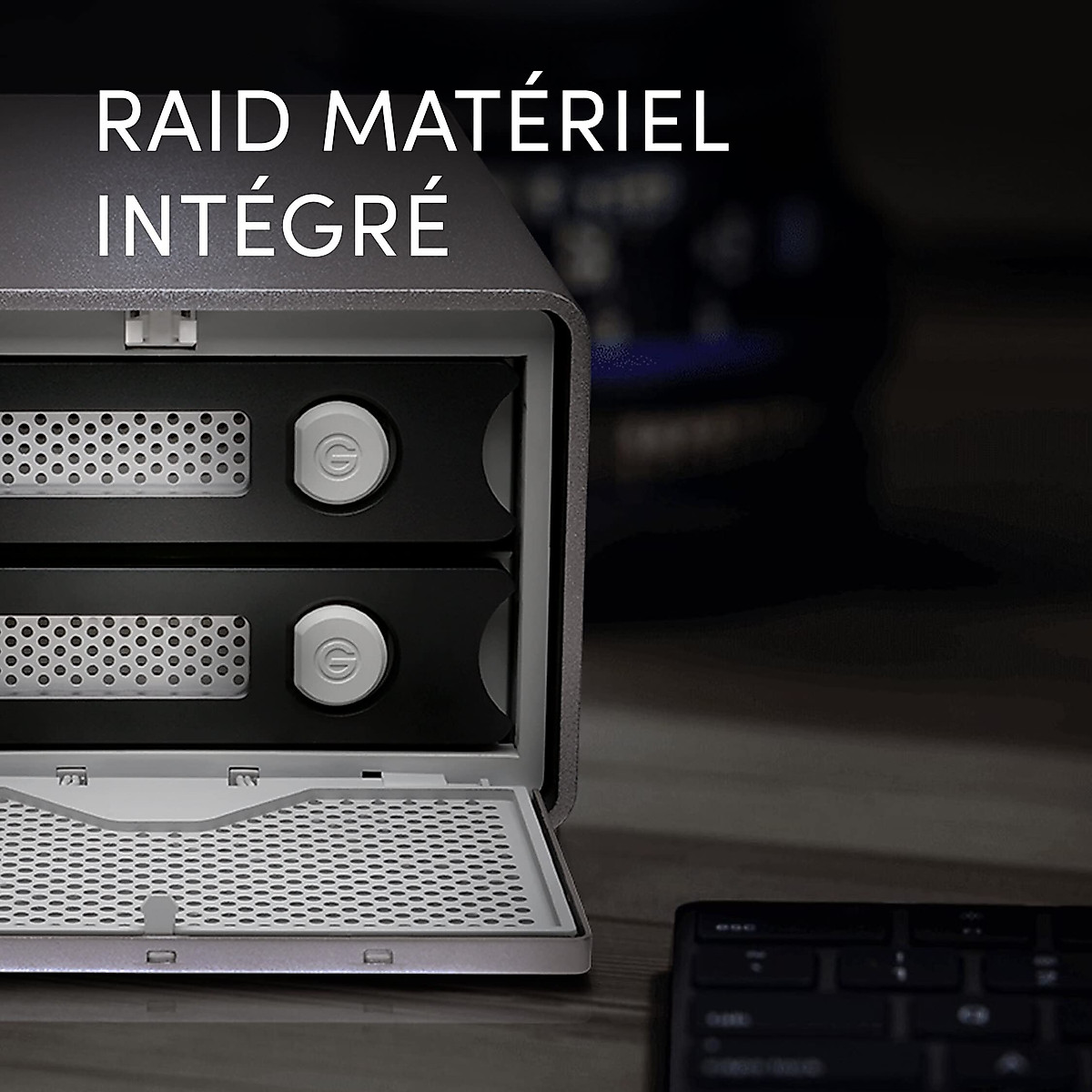 SanDisk Professional 12TB G-RAID 2, Enterprise-Class 2-Bay Desktop Drive, 7200RPM Ultrastar Drive Inside, Thunderbolt 3, USB-C, HDMI Port, Hardware RAID