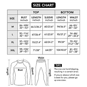 JZCreater Thermal Underwear for Men, Mens Long Johns Thermal Underwear Set, Winter Fleece Lined Base Layer Set for Cold Weather (Large, Black)