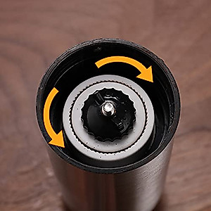 Manual Coffee Grinders With Ceramic Conical Burr Stainless Steel Handle Crank Mill For Drip Coffee Espresso French Press Hand Coffee Grinder