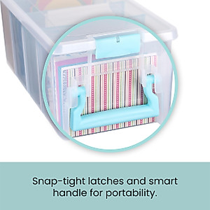 ArtBin Semi Satchel Portable Craft Organizer with 3 Dividers - Clear Plastic Storage Case for Art & Craft Supplies