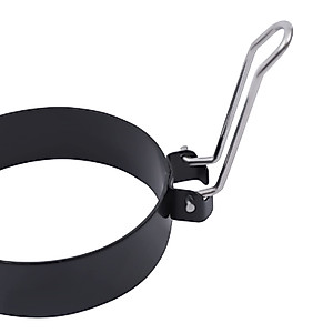 3inch Nonstick Egg Rings Set of 4, Round Crumpet Egg Maker Molds for English Muffins Pancake Cooking Griddle, Round Egg Cooker Rings for Camping Indoor Breakfast Sandwich Burger