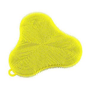 Kuhn Rikon Stay Clean Silicone Clover Scrubber, Standard, Yellow