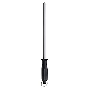 Messermeister 12” Ceramic Sharpening Rod - Knife Sharpener - Fine 1200 Grit - Ceramic Core, Large Sharpening Surface & Soft-Grip Handle
