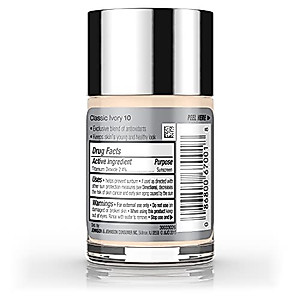 Neutrogena Healthy Skin Liquid Makeup Foundation, Broad Spectrum SPF 20 Sunscreen, Lightweight & Flawless Coverage Foundation with Antioxidant Vitamin E & Feverfew, Classic Ivory, 1 fl. oz