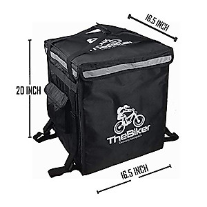 TheBiker Pizza Delivery Backpack, 20" L x 16.5" W x 16.5" H (51 x 42 x 42 Centimeter) Food Delivery Bag, Thermal,Heat Insulated Backpack