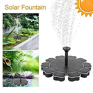 NBSXR Solar Fountain Pump for Bird Bath, Long Life and Low Power Consumption, 2.5W Solar Panel kit Water Pump, for Pond, Pool, Garden, Fish Tank, Aquarium
