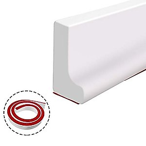 Collapsible Shower Threshold Water Dam Buthtub Water Stopper Shower Barrier Rubber Dam Silicon Water Blocker Dry and Wet Separation for Bathroom (66Inch)