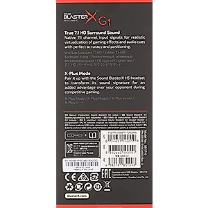 Creative Sound BlasterX G1 7.1 Portable HD Gaming USB DAC and Sound Card (70SB171000000)