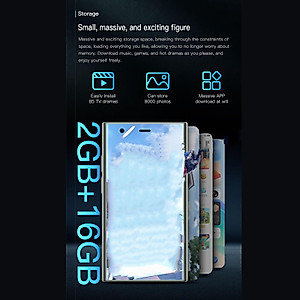 Yunir S23 Pro Mini Smartphone, 3.0 Inch Ultra Thin Mini Mobile Phone 2GB 16GB ROM 3G Pocket Cell Phone for Android 8.1 ()