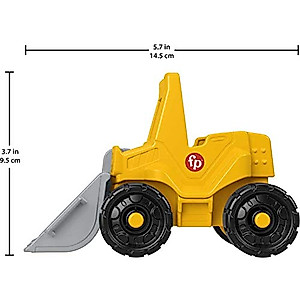 Little People Toddler Construction Toy Bulldozer Vehicle & Worker Figure for Pretend Play Ages 1+ Years