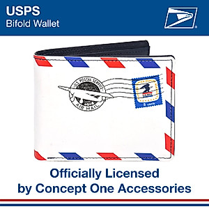 USPS U.S Mail Eagle Logo Bifold Wallet, Slim Wallet in Decorative Tin Case, Multi
