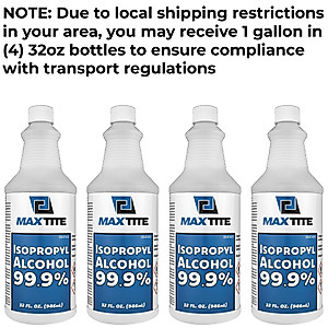 MaxTite Isopropyl Alcohol 99.9% (1 Gallon)