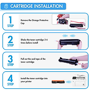 TRUE IMAGE Compatible Toner Cartridge Replacement for HP 30X 30A CF230X CF230A for Pro MFP M227fdw M203dw M227fdn M203dn M227sdn M203d M207 M203 Printer Ink (Black, 4-Pack)