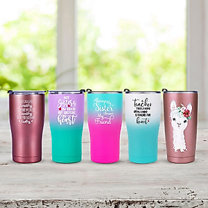 AAtlonia Teacher Gifts, Teacher Tumbler-An amazing teacher is hard to find- Teacher Retirement Gifts for Women, Teacher Coffee Mug Appreciation Gifts (Rose Gold)