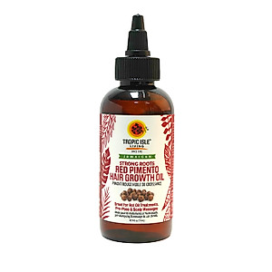 Tropical Isle Living Strong Roots Red Pimento Hair Growth Oil 4oz - Natural Moisturizing Treatment for Itchy, Dry Scalp and Promote Hair Growth, Prevent Dundruffs with Jamaican Black Castor Oil