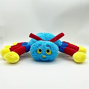 Woolly and Tig Spider 14.9",Spider Plush Toy Animals - Cute and Fuzzy Blue Plushie Spiders - Halloween Decor - Small 9.8 Inch Squishies (Color : Blue, Size : 14.9in)