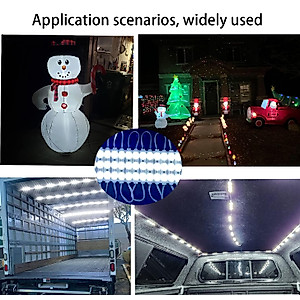LIANWO LED Module,Replacement Lights for Inflatables White 20pcs 9.8 Ft 2835 SMD 150LM Per LED Module IP65 Waterproof Christmas Inflatables Light for Letter Sign with Tape Adhesive Backside (White)