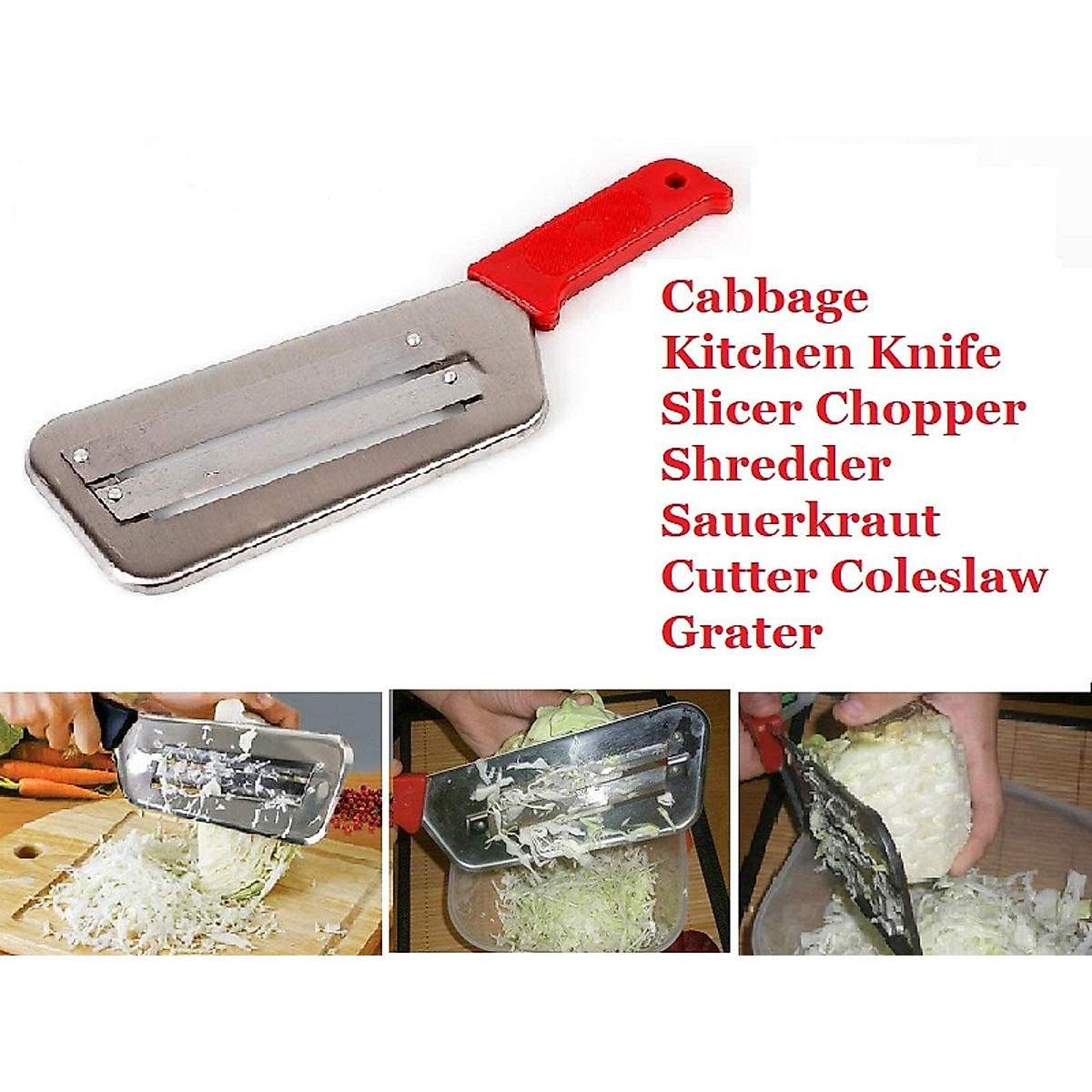 Cabbage Kitchen Knife Slicer Chopper Shredder Sauerkraut Cutter Coleslaw Grater Mandoline Slicer
