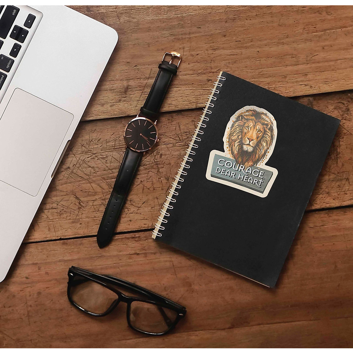 Courage Dear Heart Aslan Quote Sticker - CS Lewis Sticker for Hydroflask - Narnia Laptop Decals - Christian Book Lover Gift - Fantasy Literature Great Quotes