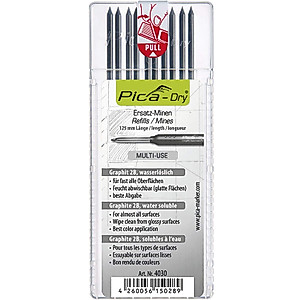 Pica Dry Graphite Refill, 4030, 10 Pack
