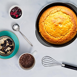 DecorRack 2 Pack Round Cake Pan, 9 inch, Premium Durable Non-Stick Coating, Heavyweight Baking Pan, Perfect for Cakes, Pies, Pizzas, Carbon Steel (Pack of 2)