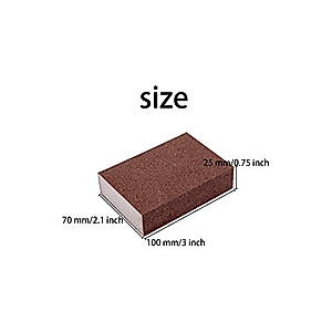 Liyafy Sponge Emery Cloth Sandpaper Blocks Buffing Diamond Polishing Pads Hand Sanding Tool 6pcs (220 Grit)