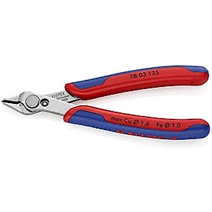KNIPEX Tools - Electronics Super Knips, INOX Steel, Multi-Component (7803125), 5-Inch