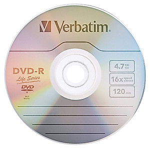 Verbatim® Life Series DVD-R Disc Spindle, Pack of 100
