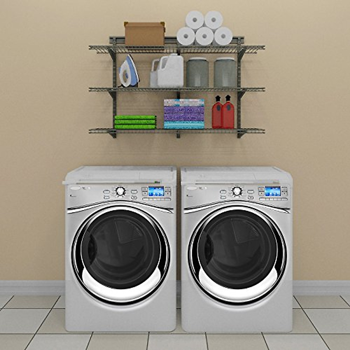 ClosetMaid ShelfTrack 2-Shelf Nickel Wire Shelving Unit