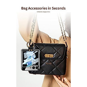 SHIEID Samsung Z Flip 5 Case with Ring, Galaxy Z Flip 5 Case with Screen Protector Electroplating Border Design Protective Cover for Samsung Galaxy Z Flip 5, Mist Gold