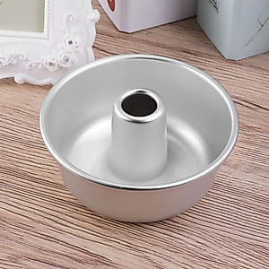 YARDWE Savarin Donut Cake Mold: 2pcs Aluminum Baking Ring Mold Pan Mousse Chocolate Brownies Dessert Doughnuts Pastry Tools Baked Pan (Silver)