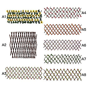 ZXCFTG Artificial Flower Fence Screen, Artificial Hedge with Flowers Expandable Fence Privacy Screen for Backdrop Garden Backyard Home Decorations