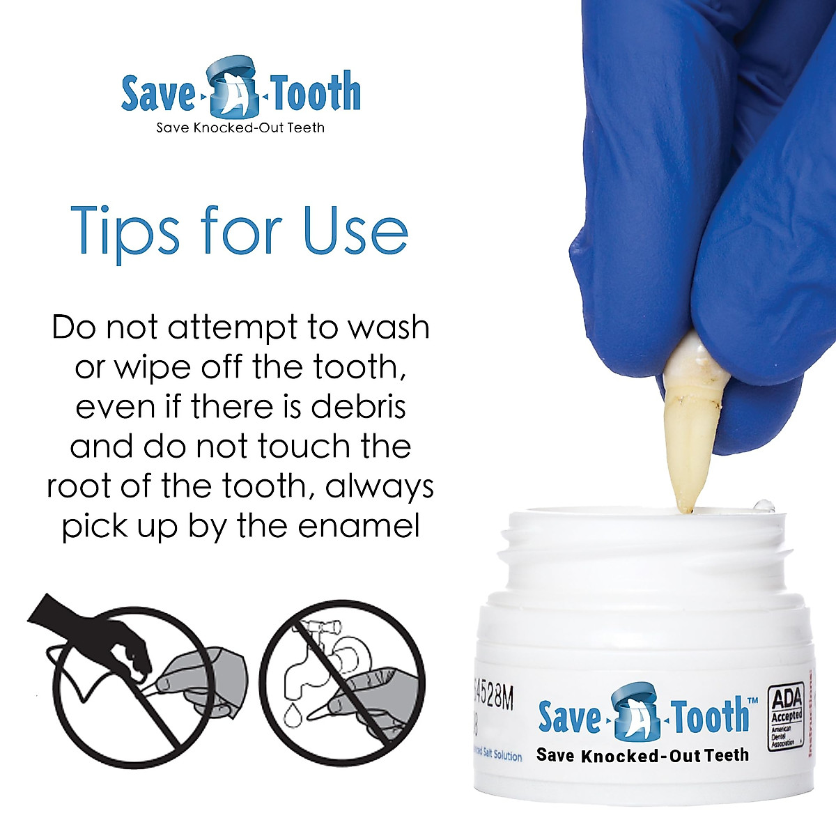 Save-A-Tooth Preservation Kit - Prevent Permanent Tooth Loss, Save Knocked Out Teeth for up to 24 Hours - Tooth Saver Made in the USA by SmartPractice - Keep in your Kit Bag for a Tooth Emergency